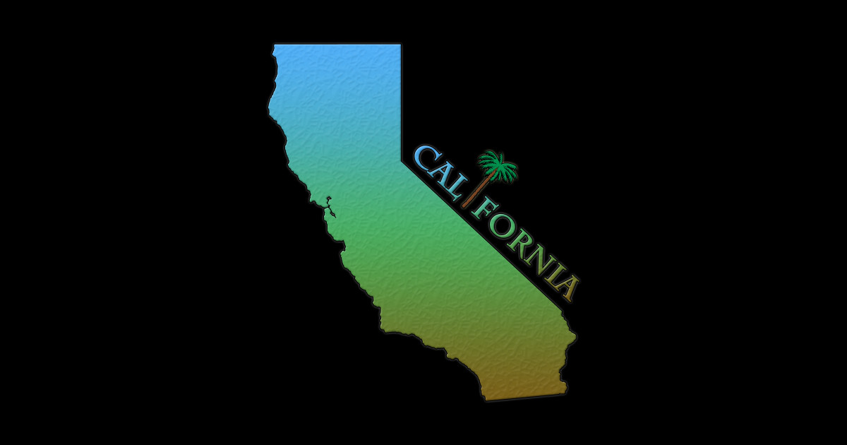 California State Outline - California - Sticker | TeePublic