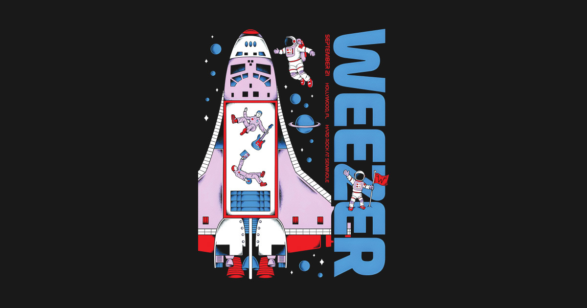 Weezer Space - Weezer - T-Shirt | TeePublic