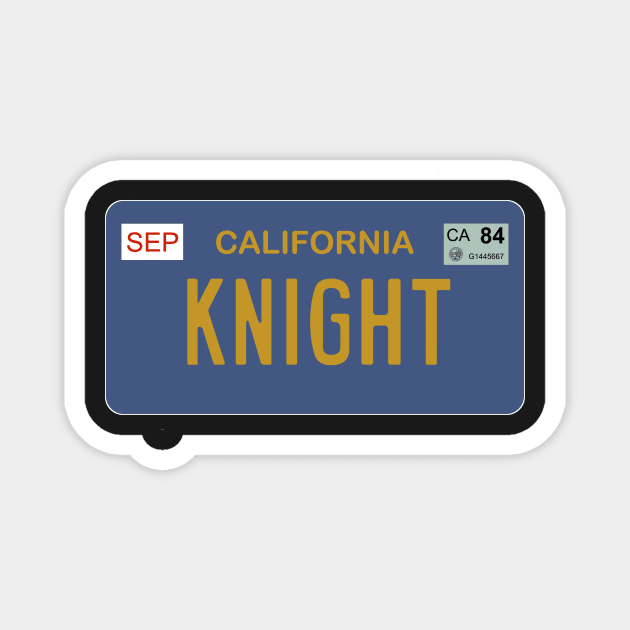 Knight Rider license plate - Knight Rider - Magnet | TeePublic