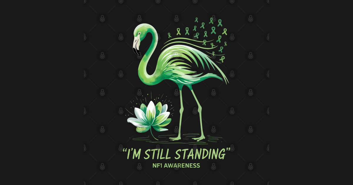 Flamingo Green Ribbon NF1 Neurofibromatosis Awareness ...
