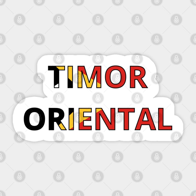 Drapeau Timor oriental - Drapeau Timor Oriental - Sticker | TeePublic