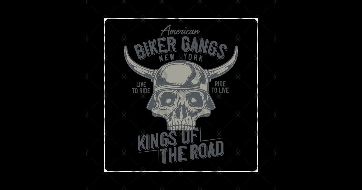 American biker gangs - Biker - Sticker | TeePublic
