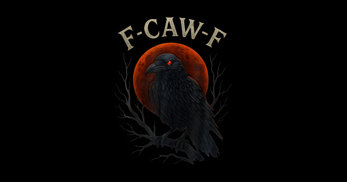 Gothic Black Crow F-Caw-F Raven Red Moon - Funny Bird Raven - Socks ...