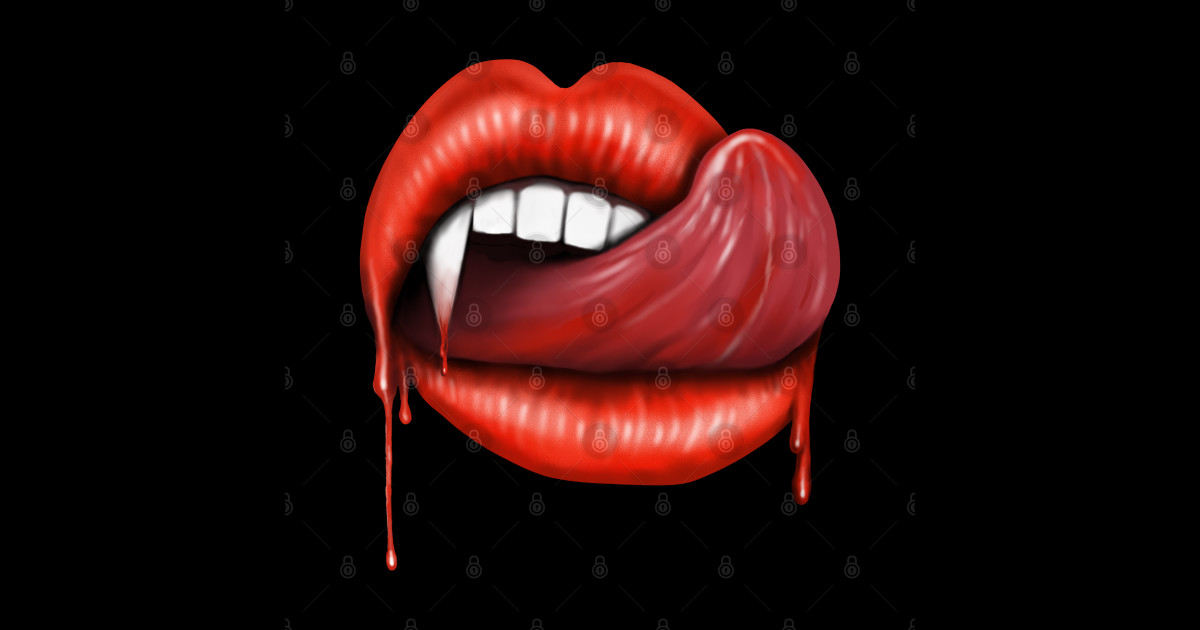Vampire lips vamp teeth - Vampire Lips Vampire Teeth - Sticker | TeePublic