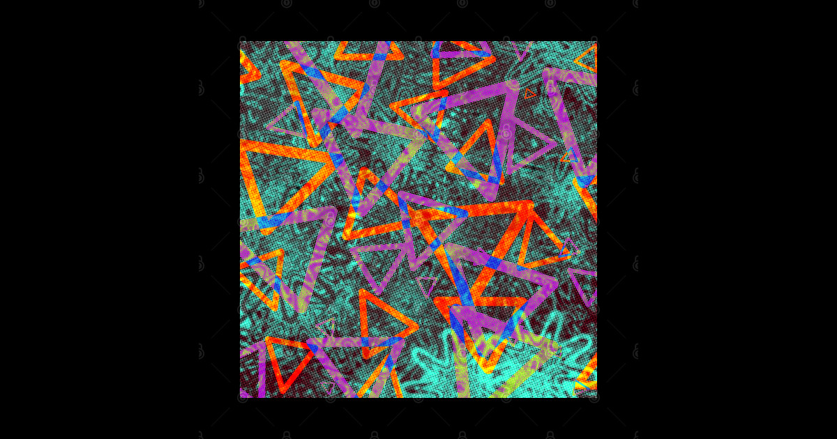 Psychedelic Triangles and Flowers - Geometric Pattern Awesome Gift ...