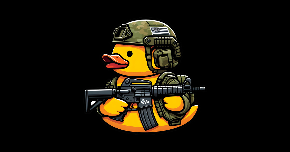 tactical Rubber Duck - Rubber Duck - Sticker | TeePublic