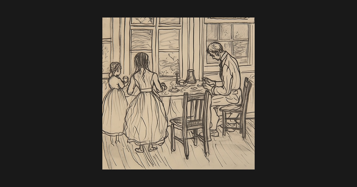 Edvard Munch drawing - Art Nouveau - T-Shirt | TeePublic