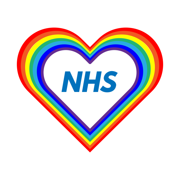NHS Rainbow heart - Nhs - T-Shirt | TeePublic