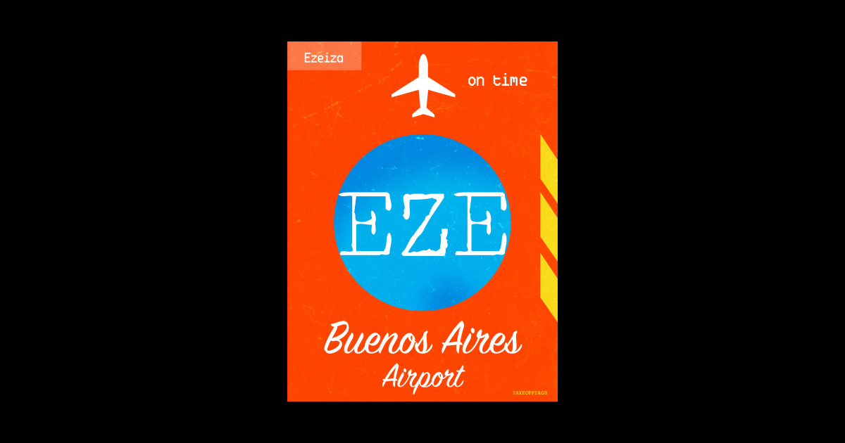 EZE Buenos aires airport code - Airport Code - Sticker | TeePublic