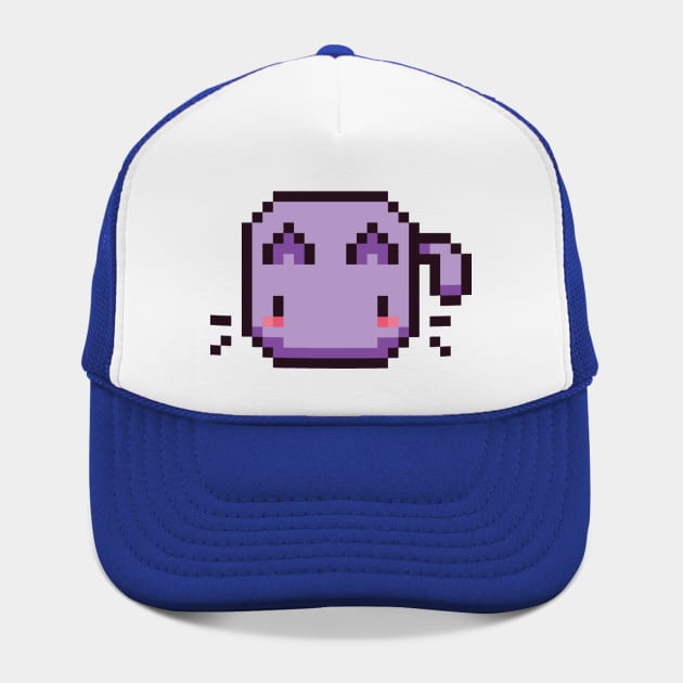 Purple Pixel Cat - Kawaii Retro Pixel Art - Pixel Art - Hat | TeePublic