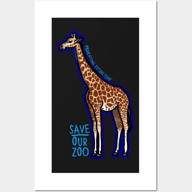 Day 10- Cartoon Rothschild Giraffe - Zoo - Posters and Art Prints ...