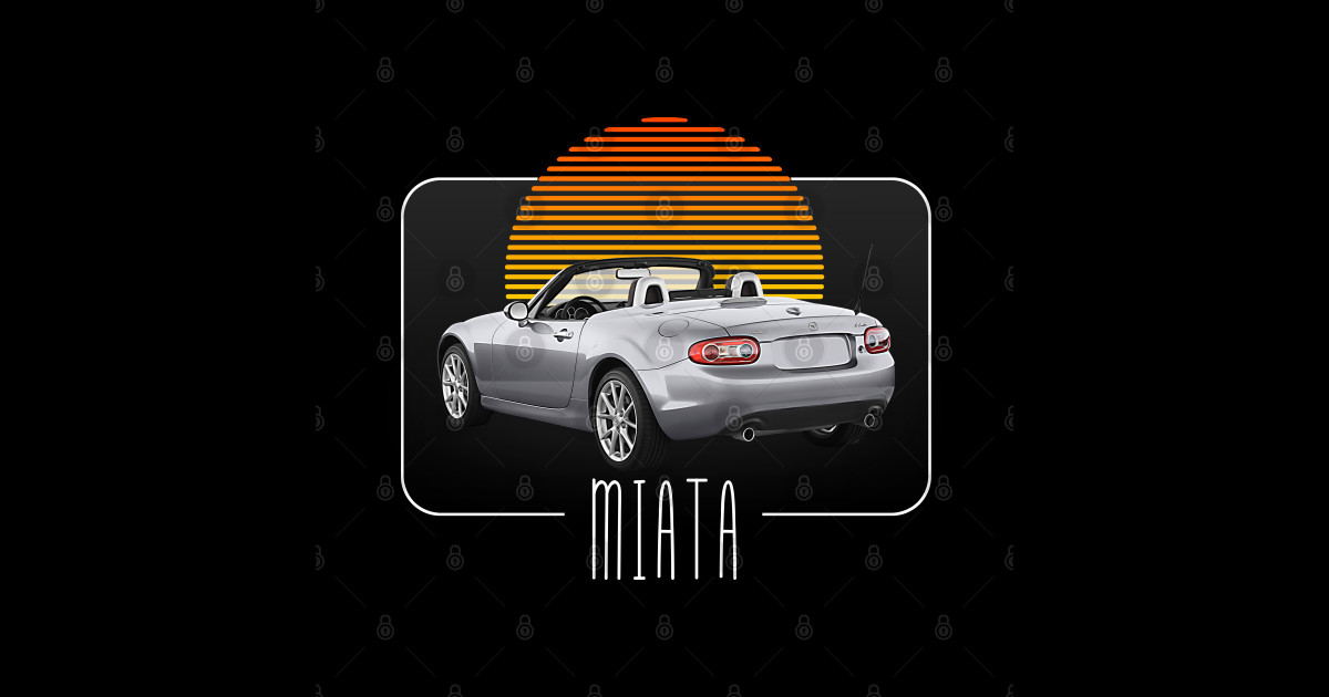 Mazda Miata // Retro Classic Car Lover Design - Mazda Miata - Posters ...