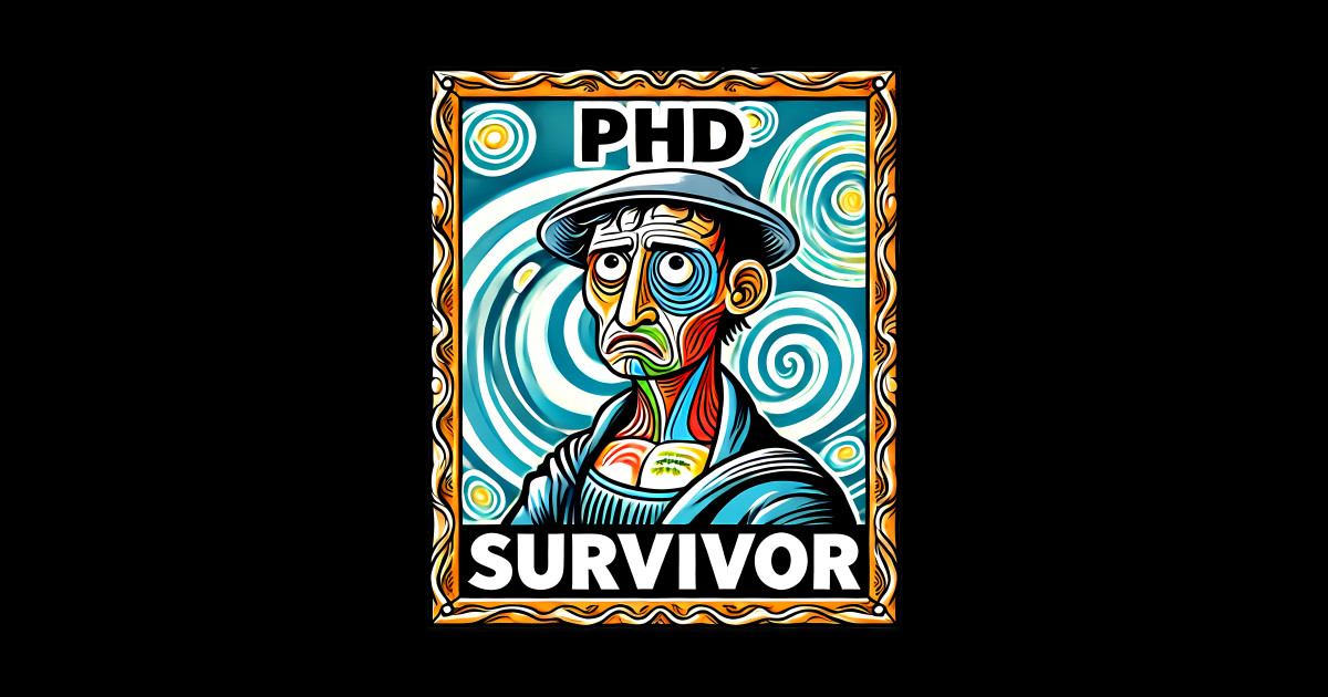 PhD Survivor Cubism Art – The Ultimate Academic Trophy - Phd Graduation ...