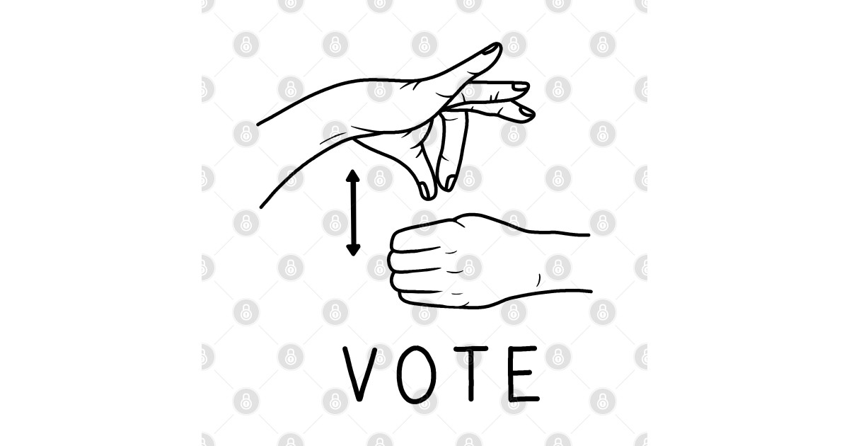 Vote ASL - Asl - Sticker | TeePublic