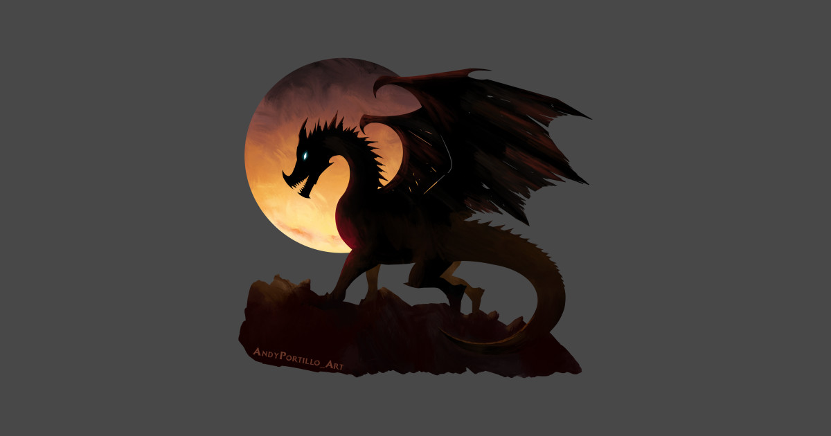 Eclipse Dragon - Dragon - T-Shirt | TeePublic