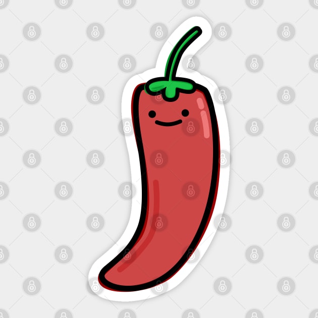 Cute Chili Pepper - Cute Chili - Sticker | TeePublic
