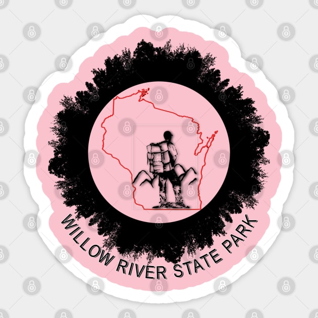 Willow river state park - Wisconsin Kayaking - Sticker | TeePublic