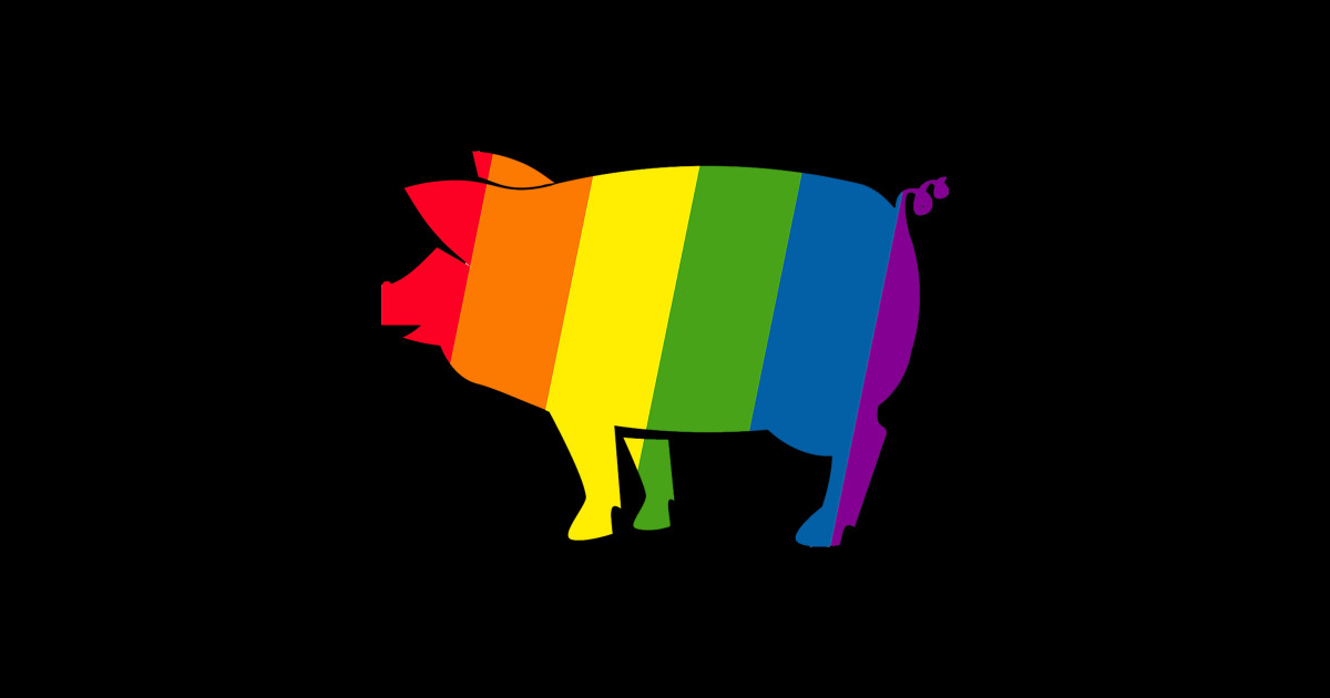 Rainbow Pig Pride - Gay Pride - Sticker | TeePublic