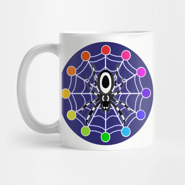 Color wheel Spider Design - Spider Design - Mug | TeePublic