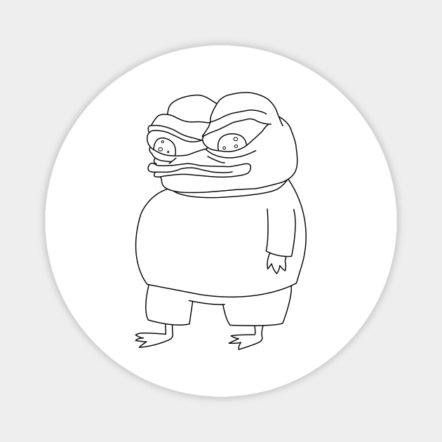 Line Art Apu (Black Line) - Memes - Magnet | TeePublic