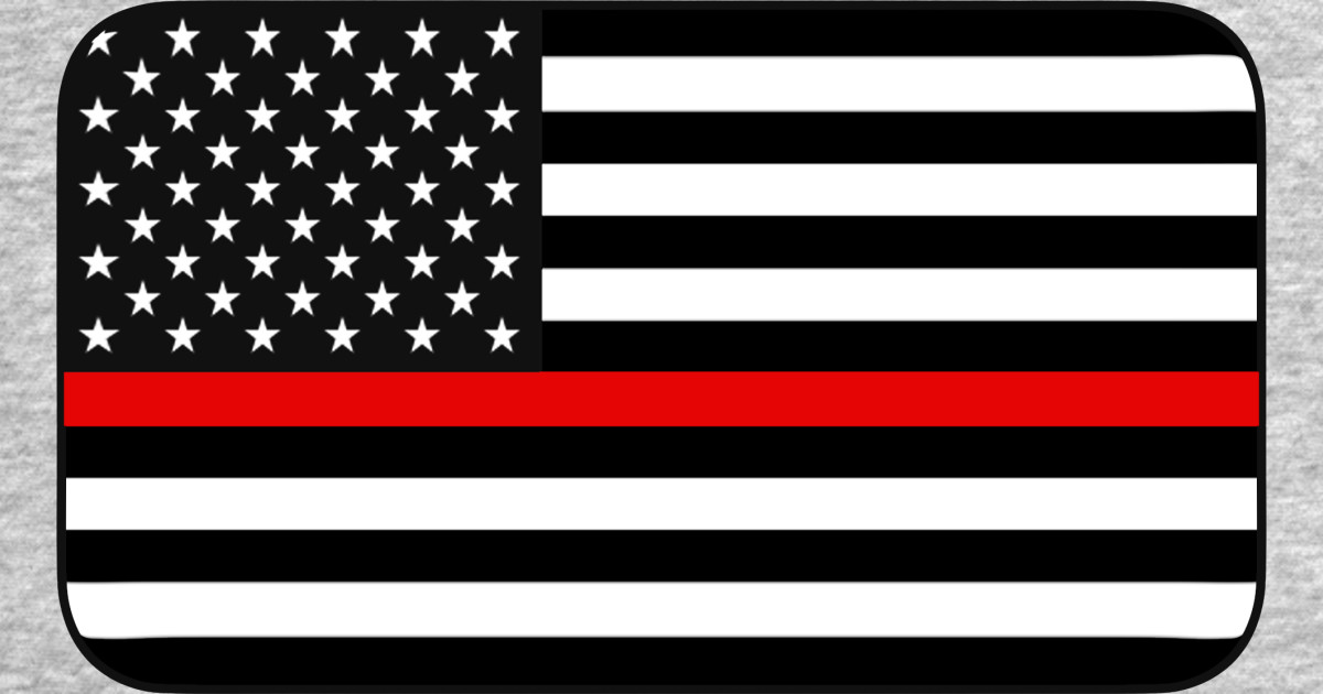 Thin Red Line American Flag - Thin Red Line - T-Shirt | TeePublic