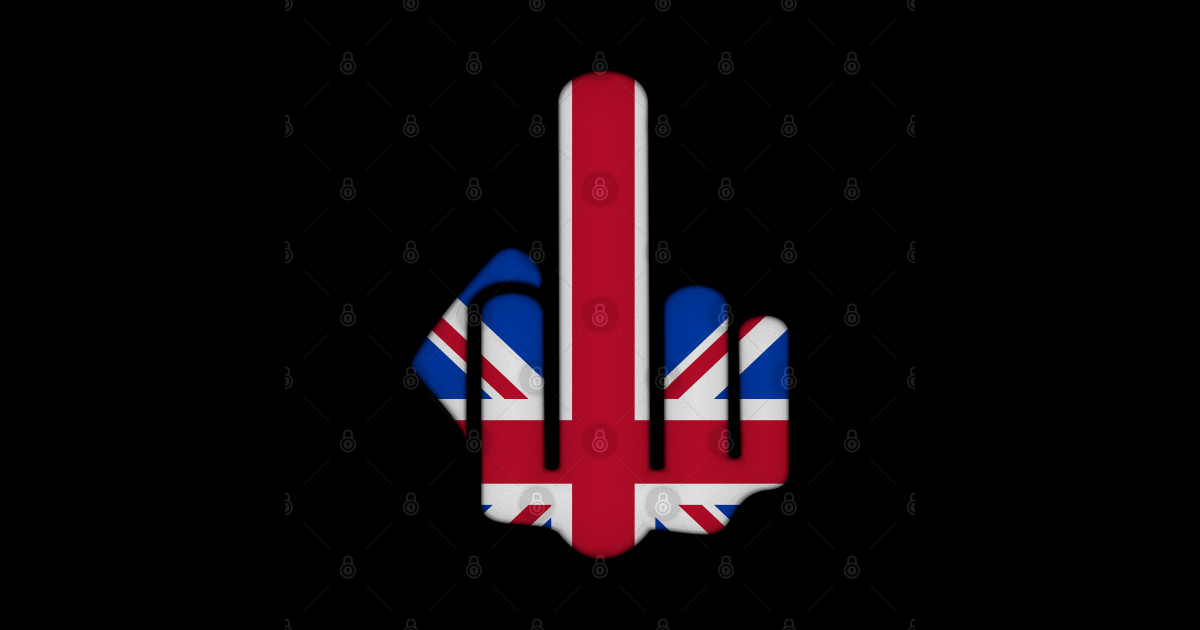 Union Jack The Finger - Union Jack - Sticker | TeePublic