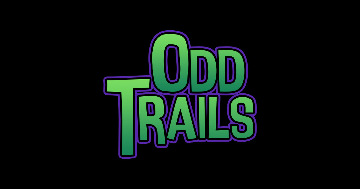 Odd Trails text logo - Odd Trails - Sticker | TeePublic