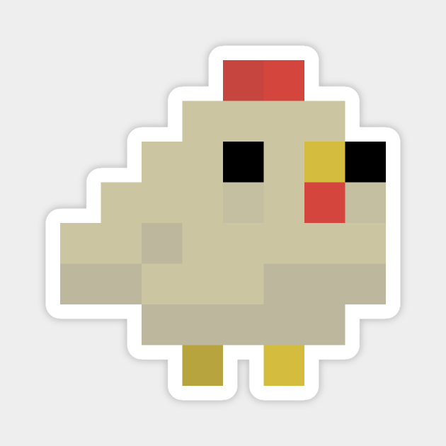Pixel Chicken - Chicken - Magnet | TeePublic