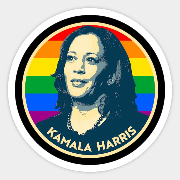 Kamala Harris Pride Badge - Kamala Harris Pride Badge - Sticker | TeePublic