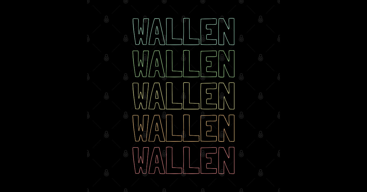 Wallen Name Pattern - Wallen - Sticker | TeePublic