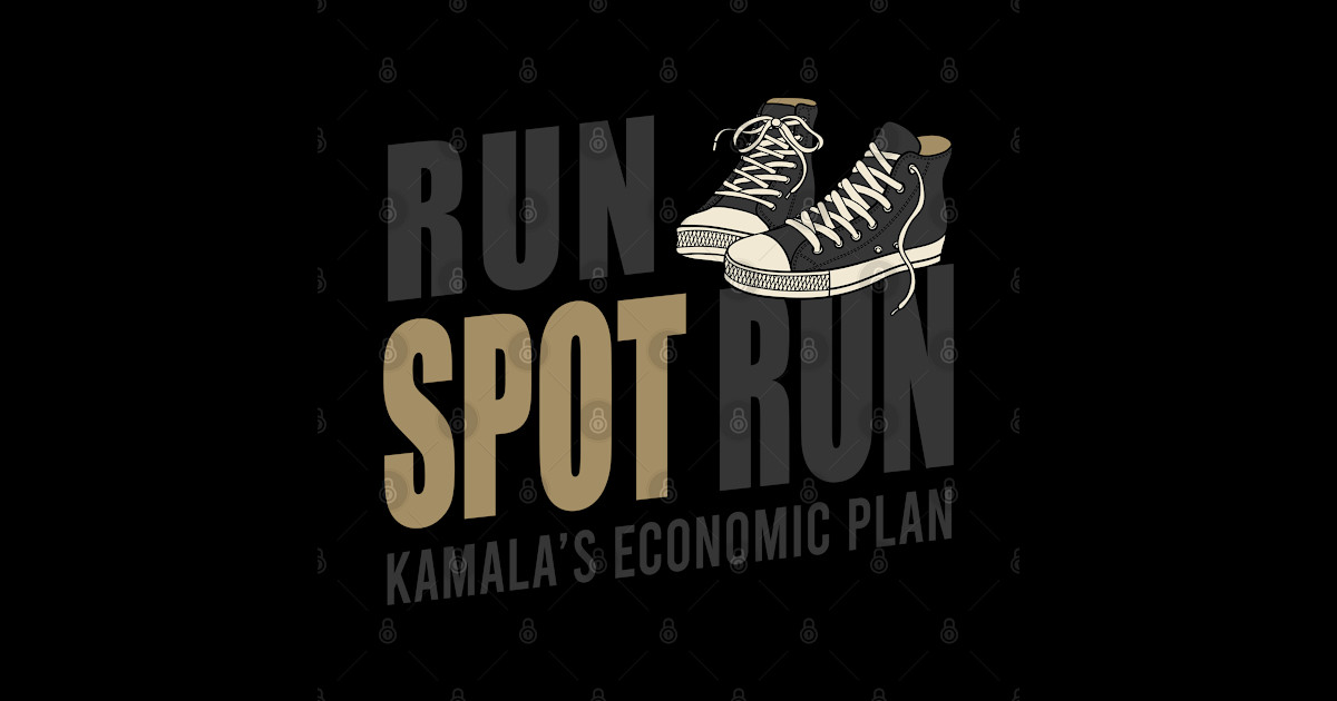 Run Spot Run Kamala Economic Plan - Run Spot Run - Sticker | TeePublic