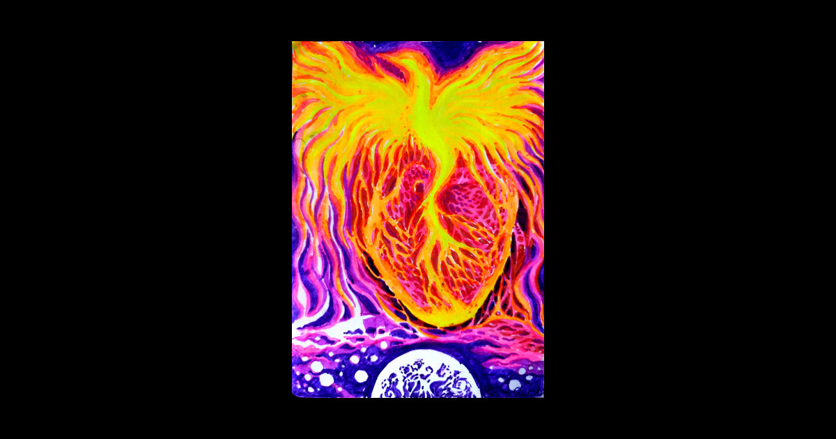 Phoenix of the heart - Phoenix - Sticker | TeePublic