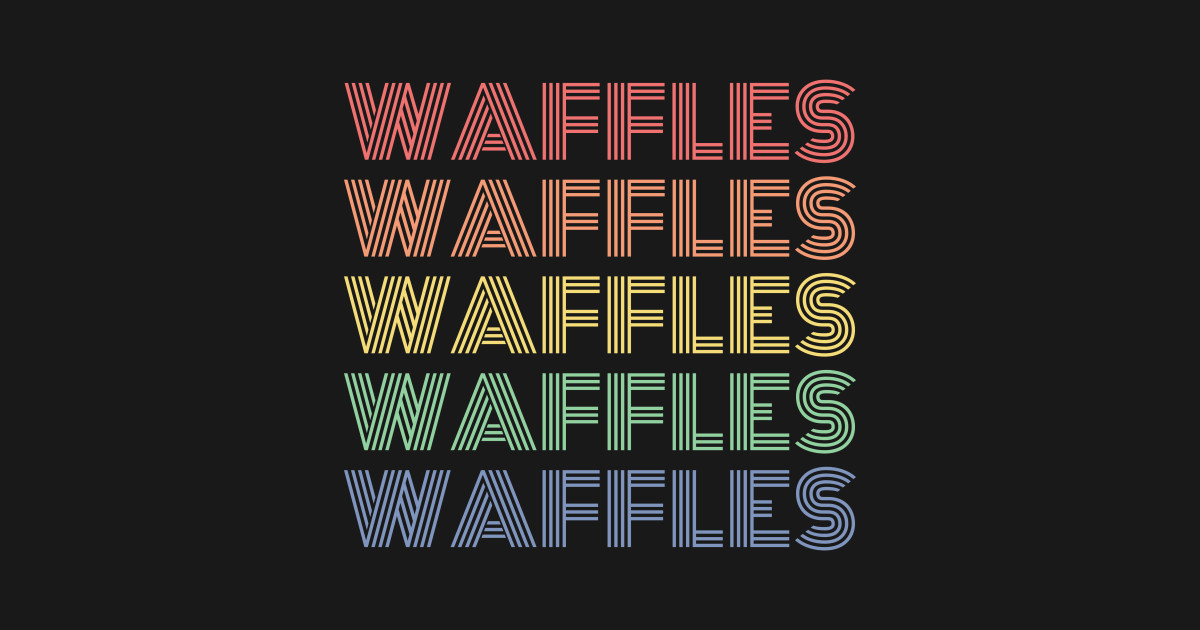 Retro Waffles - Waffles - T-Shirt | TeePublic