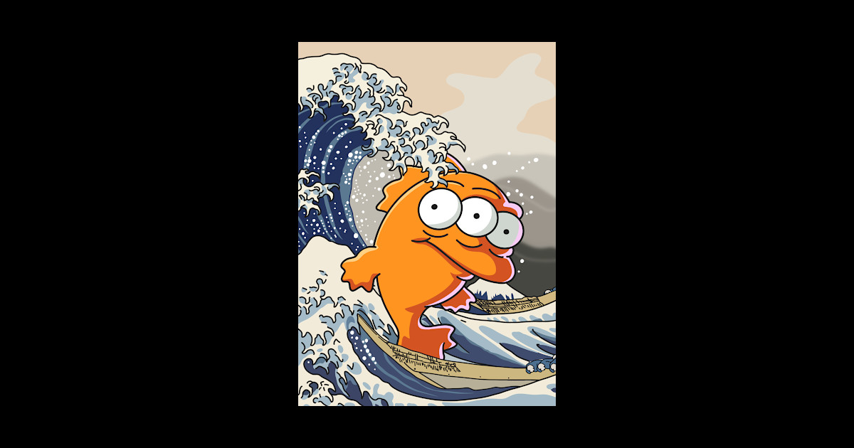 The wave - Simpsons - Sticker | TeePublic