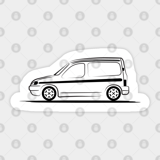 Citroen Berlingo 1996 Black - Citroen Berlingo 1996 - Sticker | TeePublic