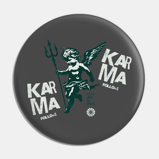 Karma Concept Art: Angelic Figure with Trident and Universal Law Quote ...