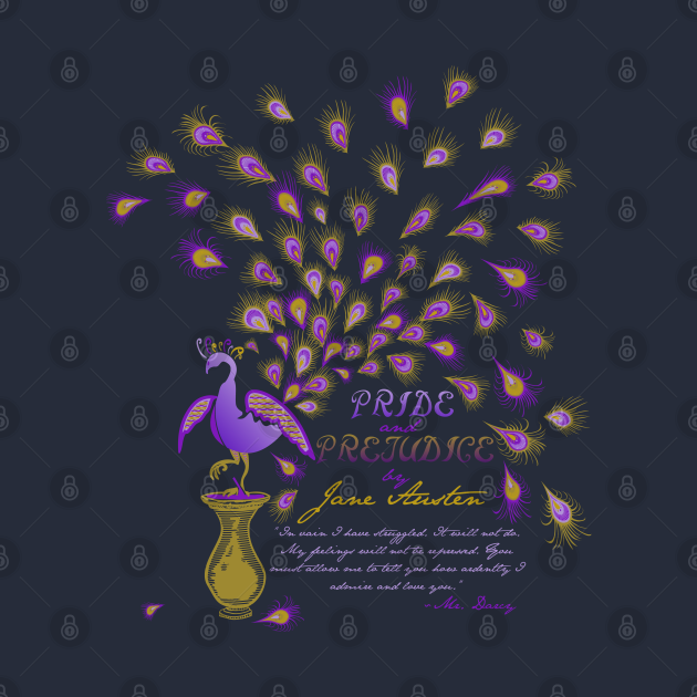 Paisley Peacock Pride and Prejudice: Royal - Jane Austen - T-Shirt ...