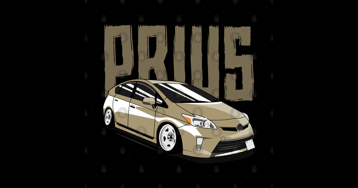 Stanced Prius - Prius - Sticker | TeePublic