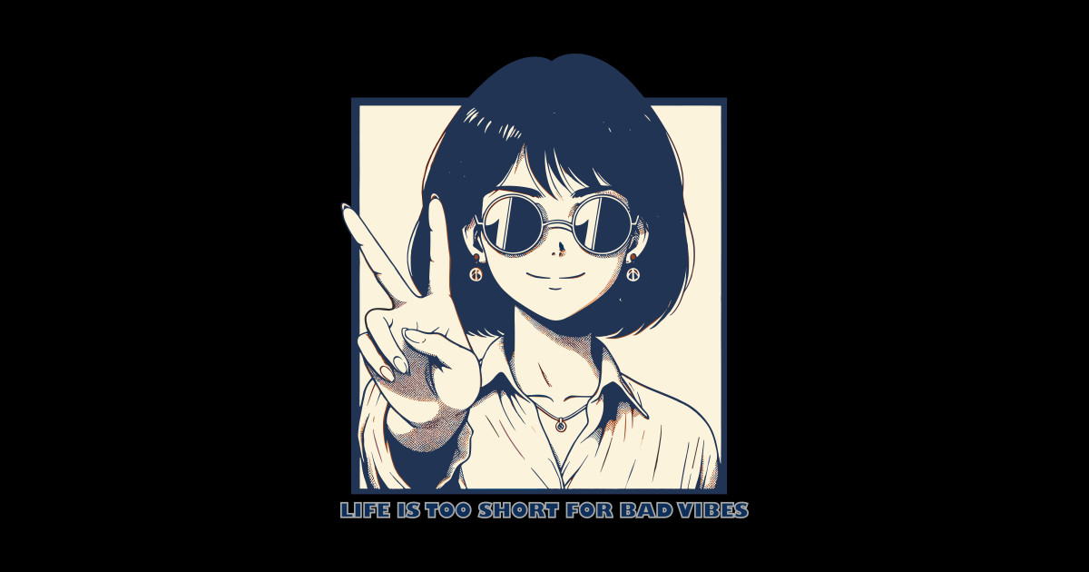 Positive Vibes Only - Retro Chic Peace Sign Poster - Good Vibes ...