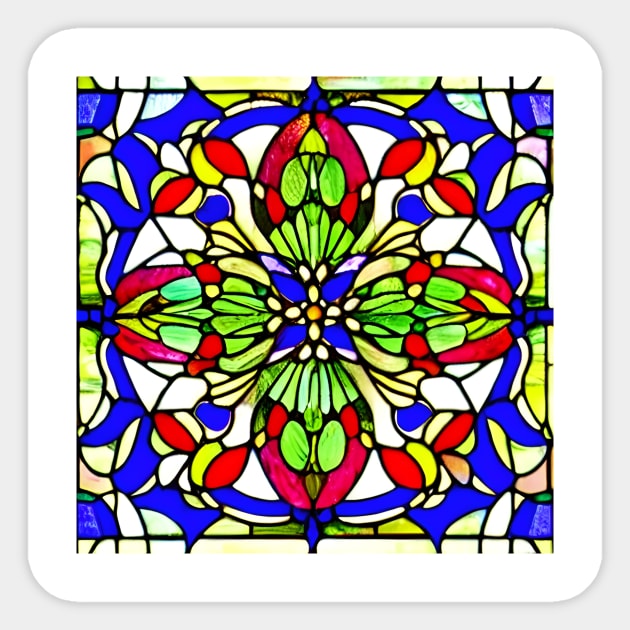 ART Stained Glass Window - Artworks - Sticker | TeePublic