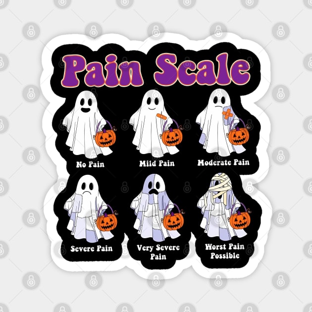 Spooky Ghost Mummy Pain Scale Trauma Nurse Triage Halloween - Spooky ...