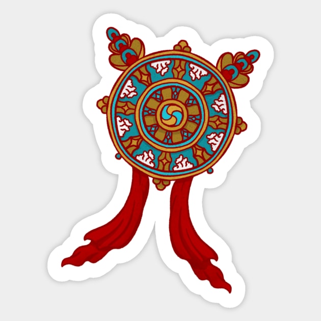 Wheel of Dharma - Peaceful - Sticker | TeePublic