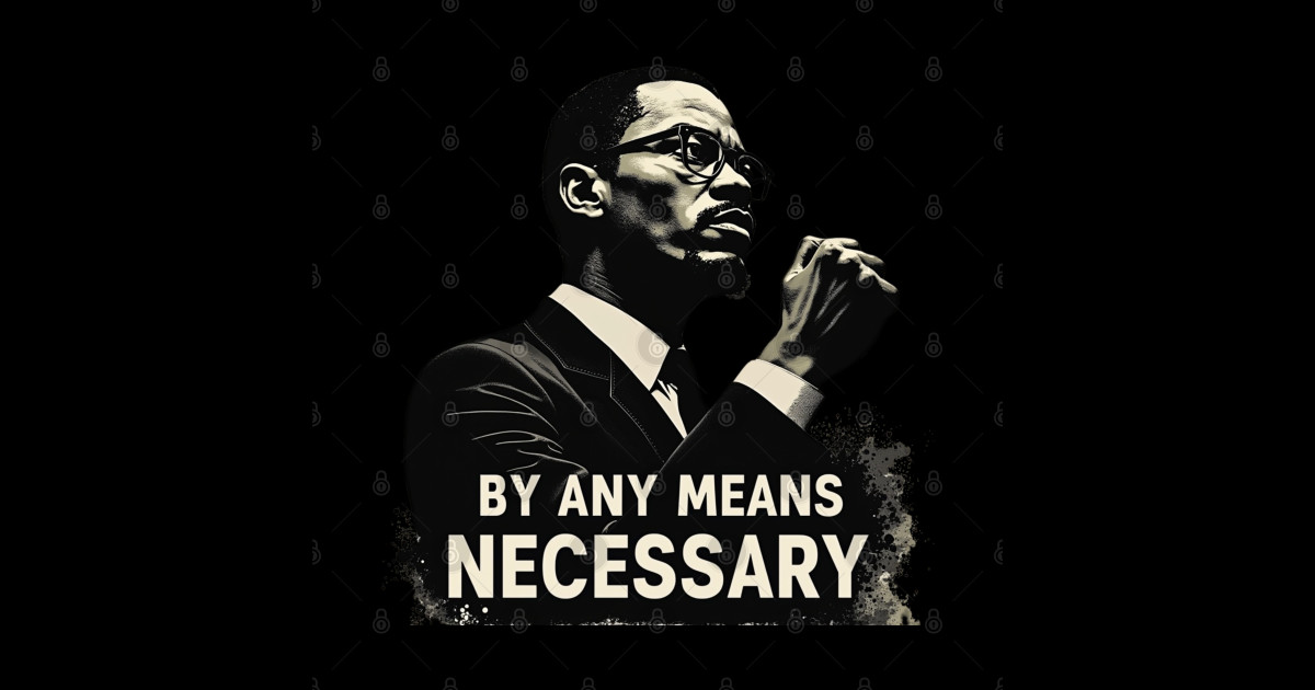 Malcolm X Tribute Silhouette - Inspirational T-Shirt Design - Malcom X ...