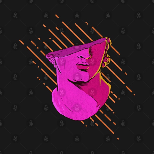 ancient greek broken statue synthwave colors vaporwave - Ancient Greek ...