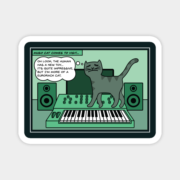 Synth Cat - Synthesizer - Magnet | TeePublic