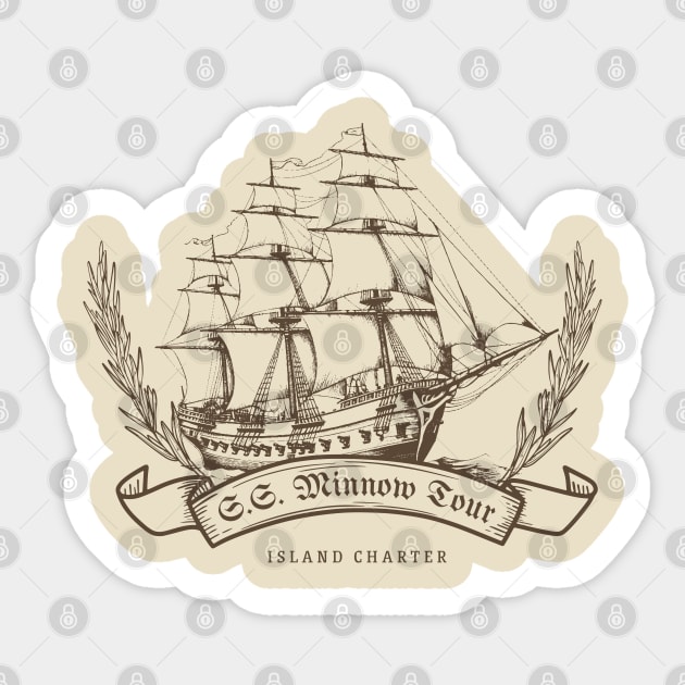 vintage S.S. Minnow Tour gilligans island - Gilligans Island - Sticker ...