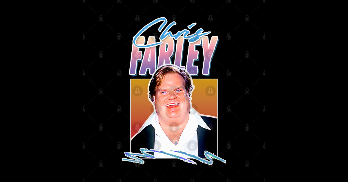 Chris Farley / Retro Film Fan Aesthetic Design - Chris Farley - Sticker ...