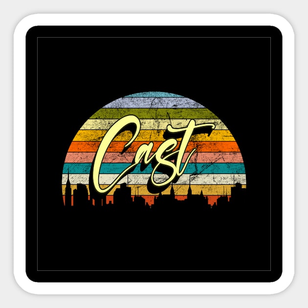 cast vintage color - Cast - Sticker | TeePublic