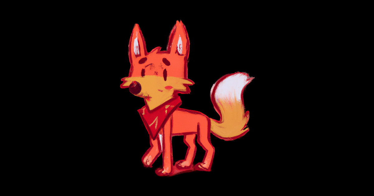 Cute Red Wolf Drawing - Red Wolf - Sticker | TeePublic