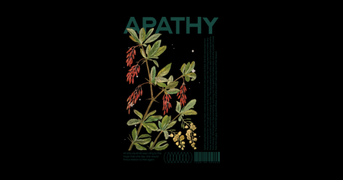 Apathy Sad Sadness Emotions Feelings Wildflower - Apathy - Sticker ...